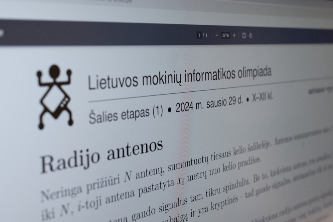 Informatikos olimpiada: Lietuvos mokiniai varžosi programuodami